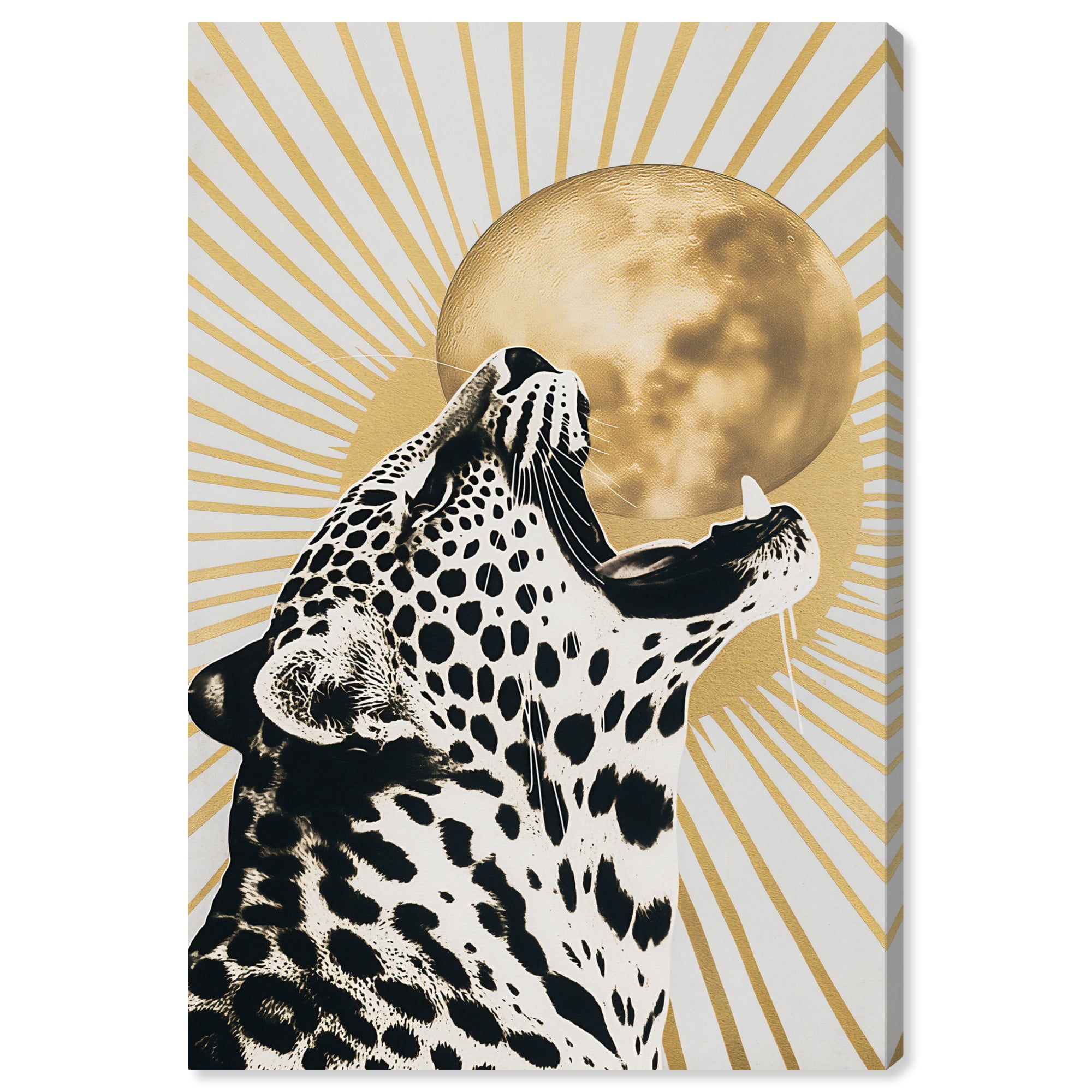 Black and White Roar Canvas Trendy Western Print by Art Remedy, Gallery ...
