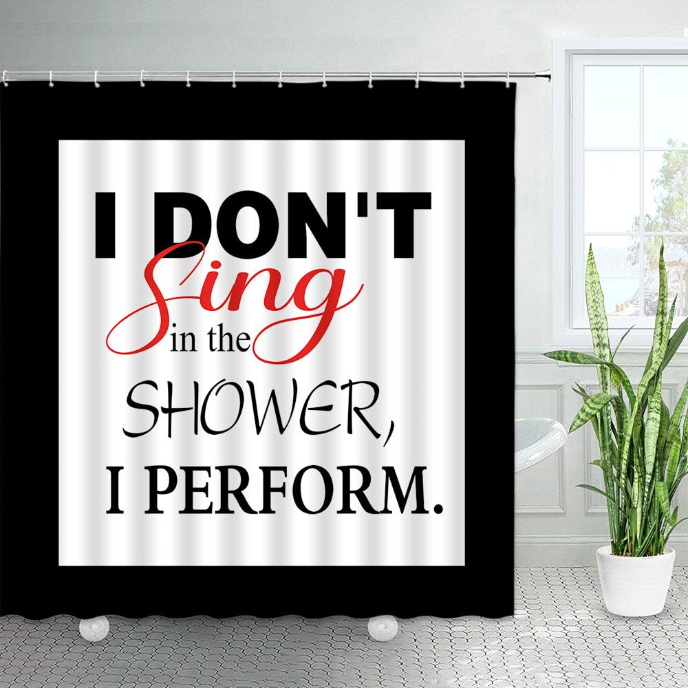 Black And White Shower Curtains Live Laugh Love Simple Inspirational