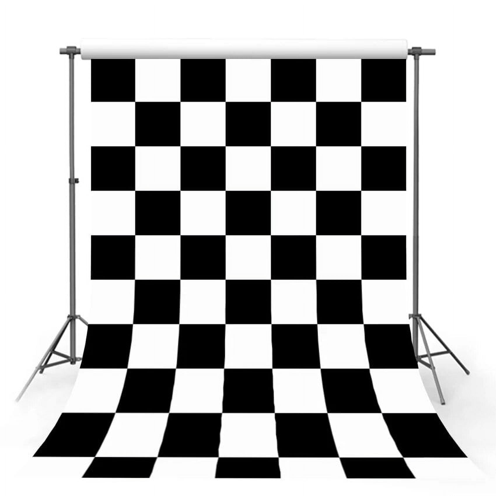 Black and White Square Geometric Squares Floor Mosaic Checkered Party r ...