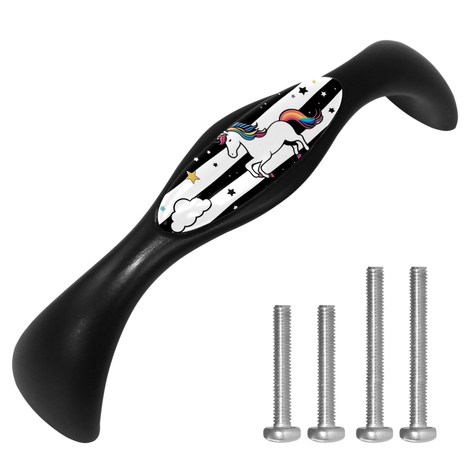 Black and White Striped Cloud Horse Kitchen Cabinet Pull Knobs Drawer ...