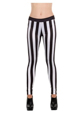 Black & White Striped Leggings