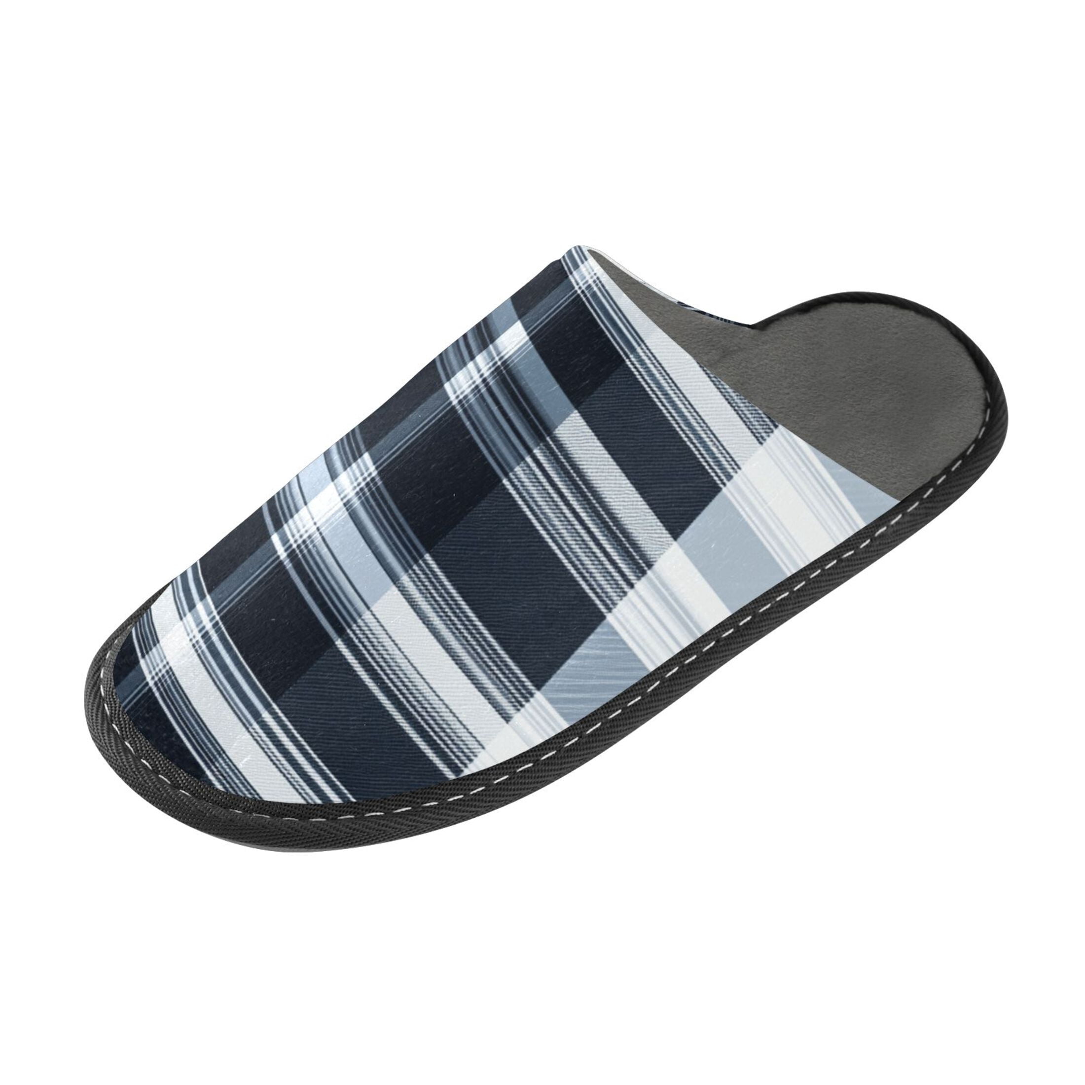 Black and White Stripes Slippers for Women Men House Shoes for Indoor ...