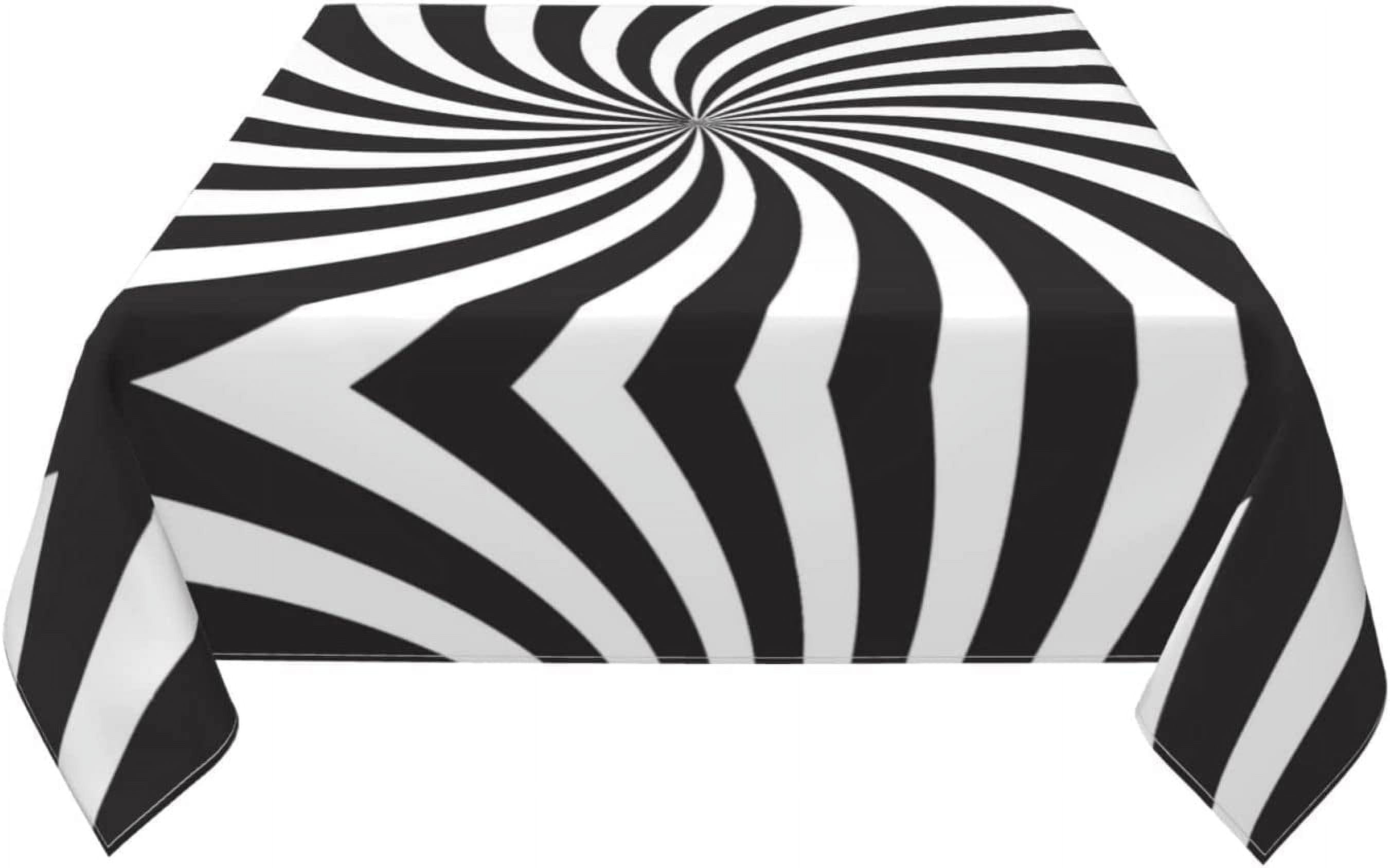 Black and White Stripes Waterproof Tablecloth Table r Accessories ...
