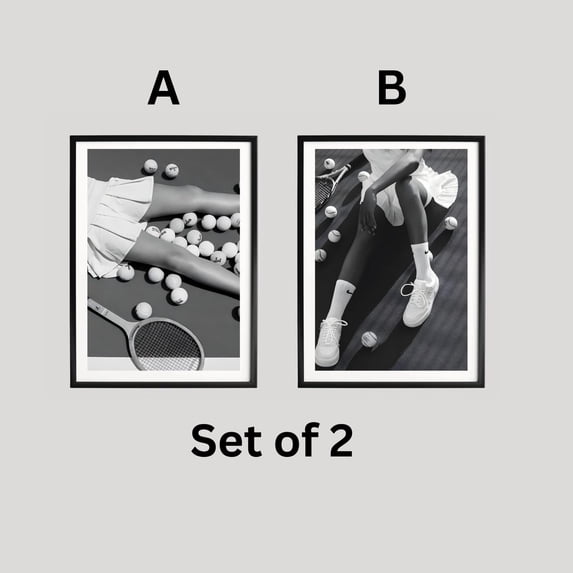 Black and White Tennis Fashion Retro Court Photography Minimalist ...