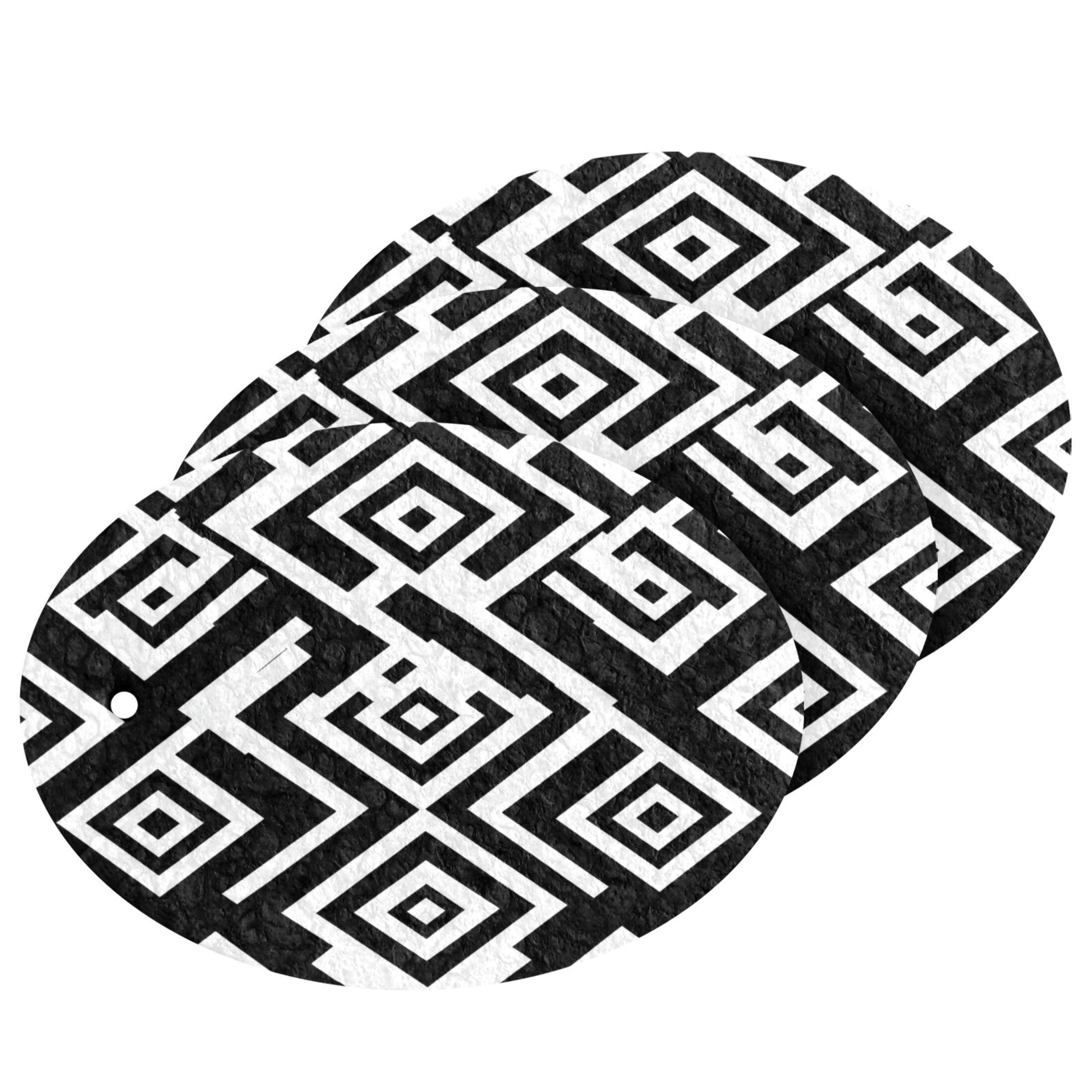 Black and White Texture 3 Pack Wood Pulp Dishwashing Sponges, Highly ...
