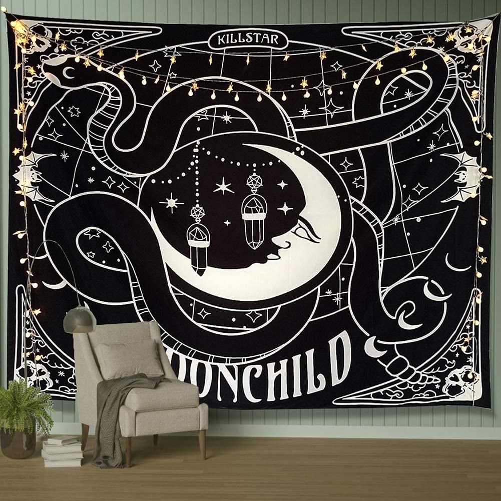 Black and White Tree Wall Hanging Mandala Bohemian Wall Tapestry ...