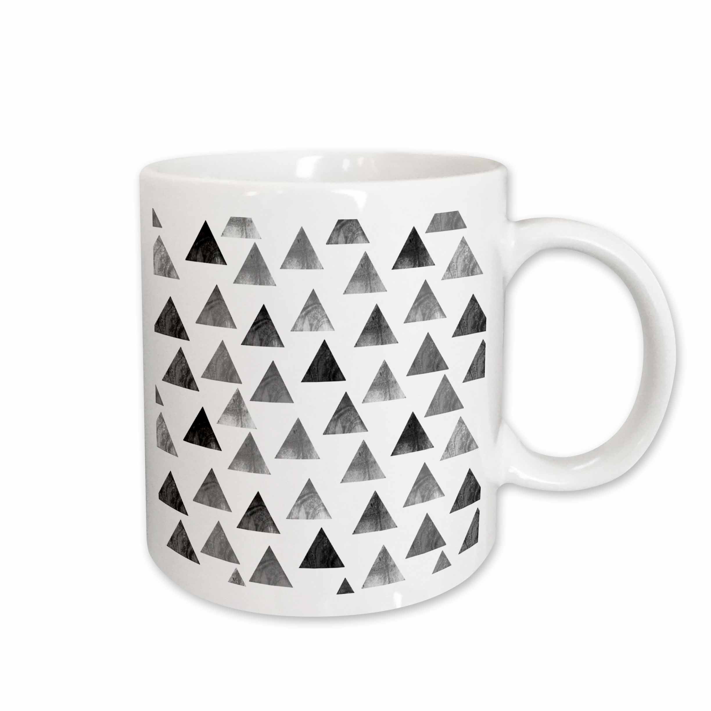 Black and White Triangle Pattern - grey stamp-textured printed look ...