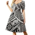 Black and White Tribal Tattoo Design Sun Star Sleeveless Dress luxury ...