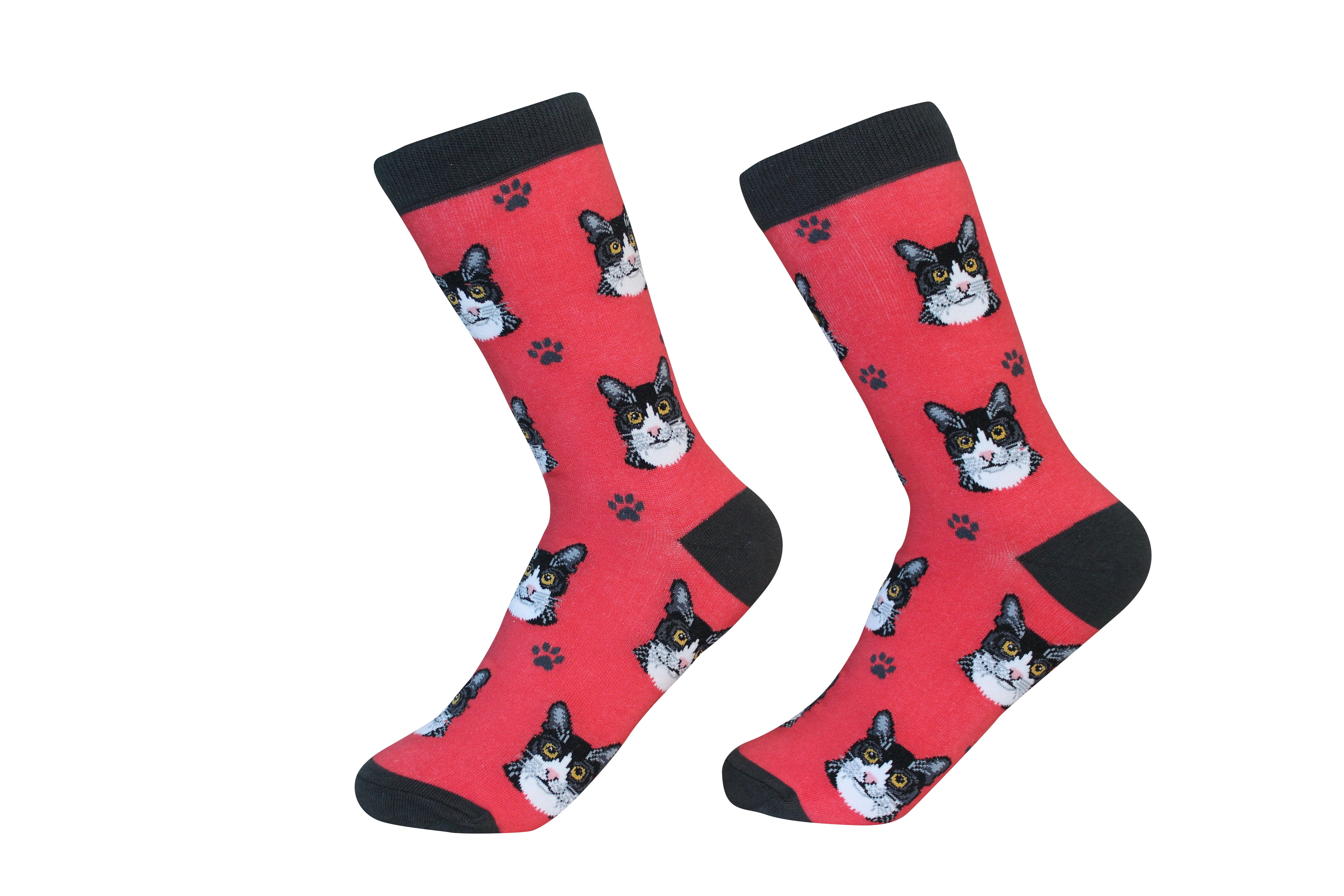 Black and White Tuxedo Cat Breed Socks Unisex Sock Daddy by E&S Pets ...