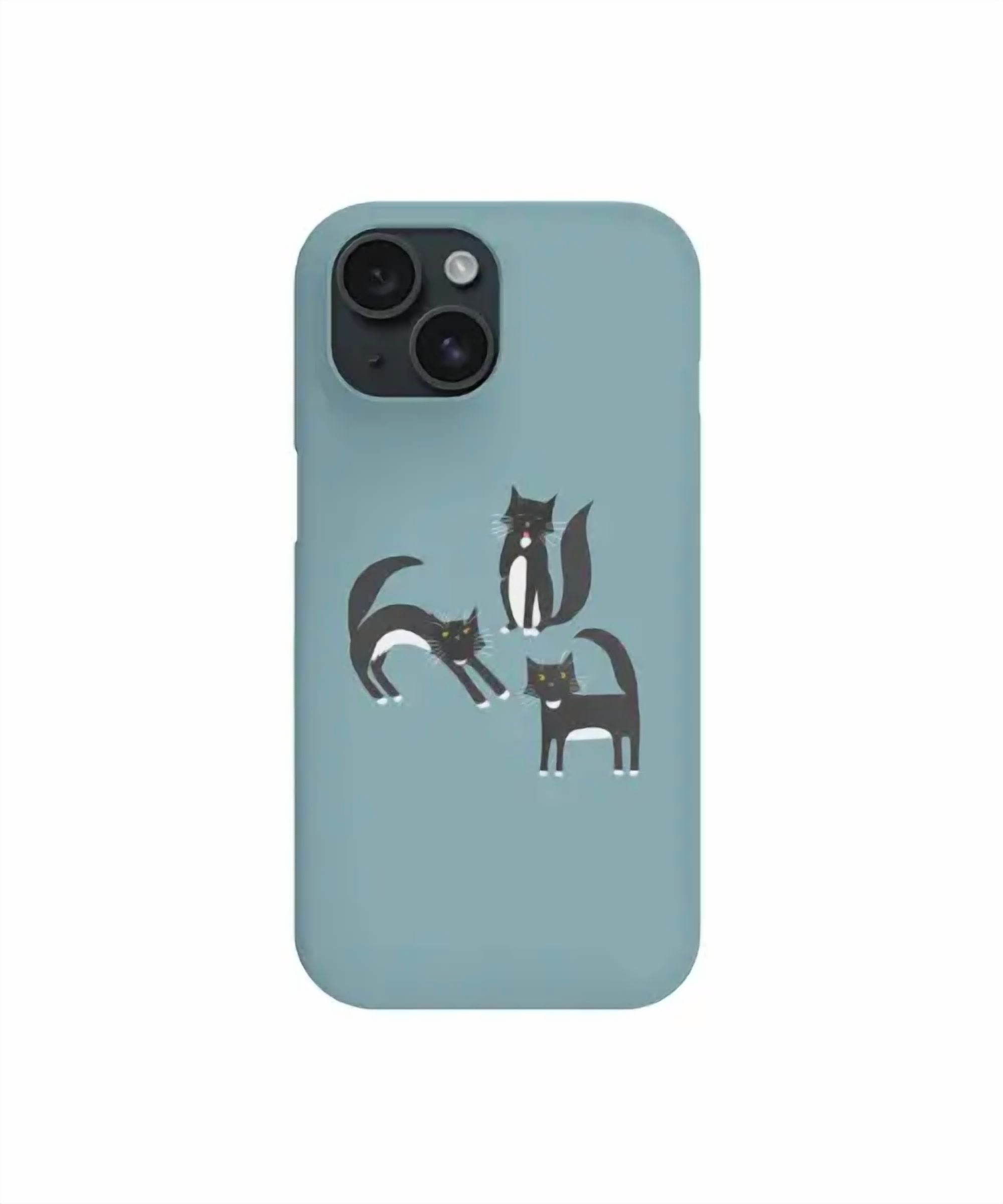 Black and White Tuxedo Cats Cute Pet Phone Case for iPhone 16 15 14 13 ...