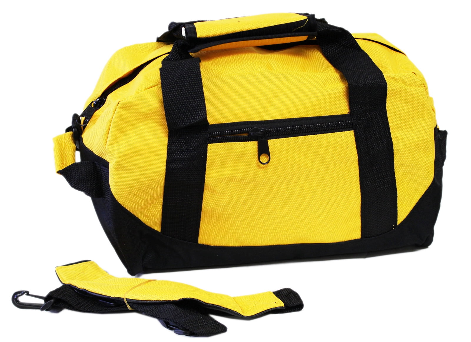 Walmart's Small Black and Yellow Mini Duffel Bag with Velcro Handle ...