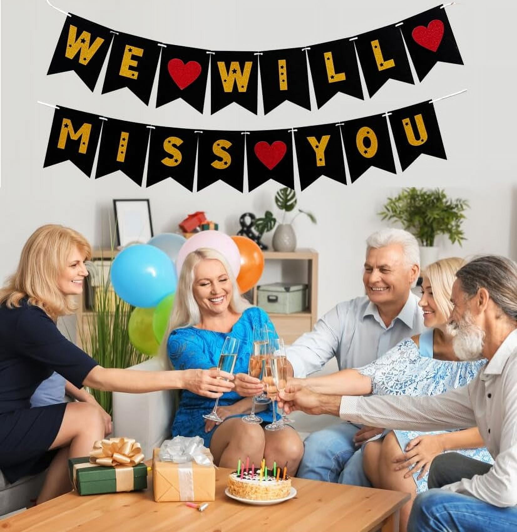 Black and gold letters MMF7 we will miss you banner，Retirement ...