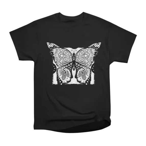 Black and white Butterfly T-Shirt Tee Gift For Him Merch For Her ...