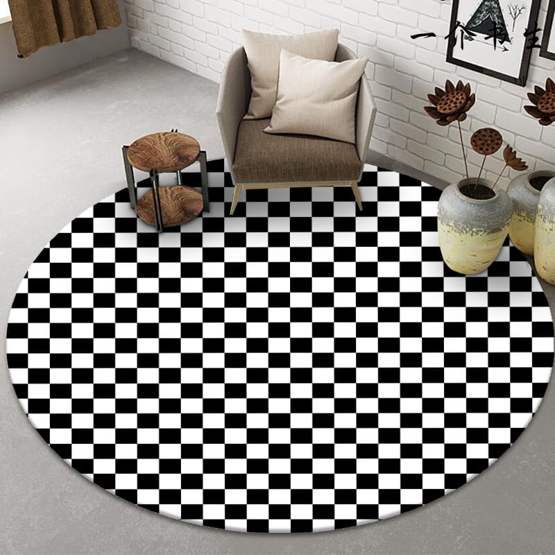 Black and white Checkered carpet Home Bedroom Living Room Coffee Table ...
