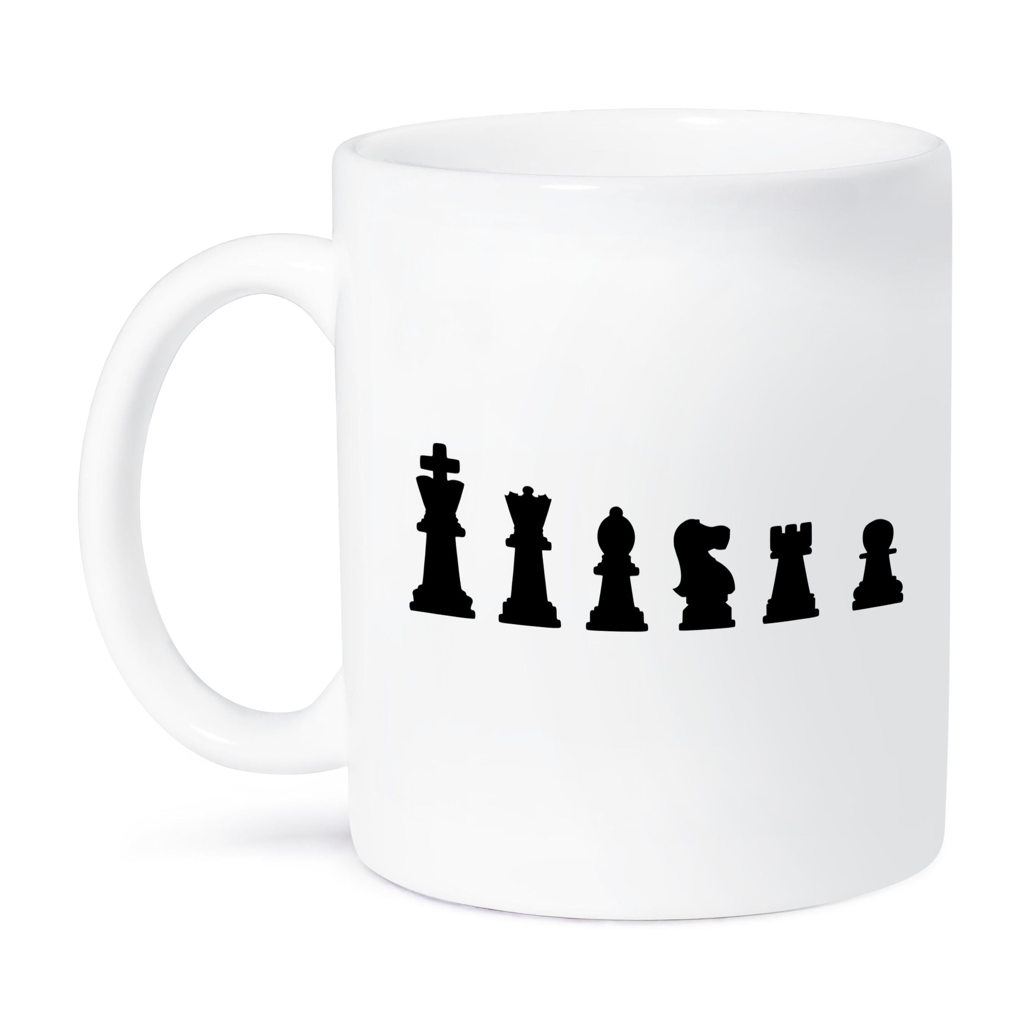 3dRose, Black and white chess pieces line up - checkmate game piece ...