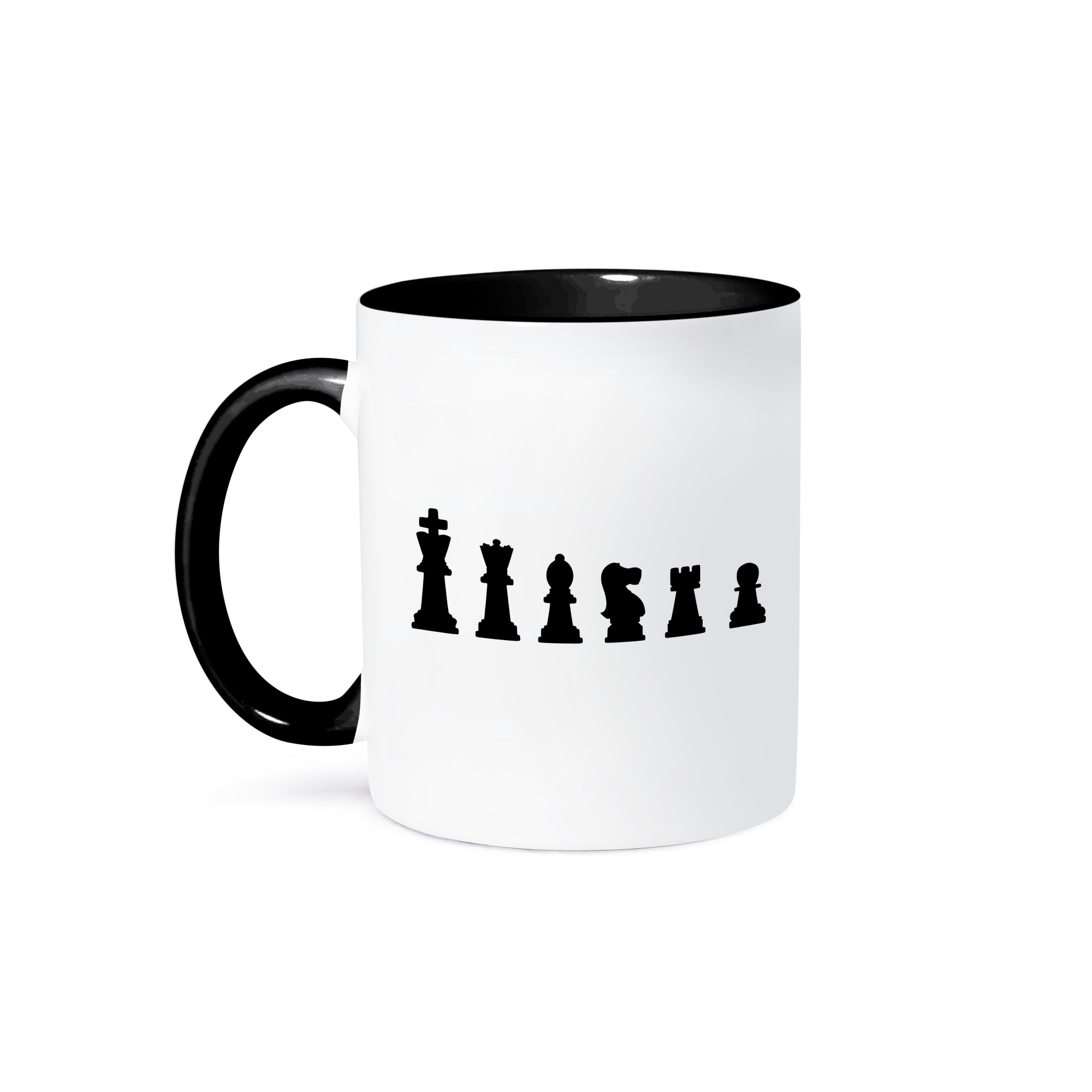 3dRose, Black and white chess pieces line up - checkmate game piece ...