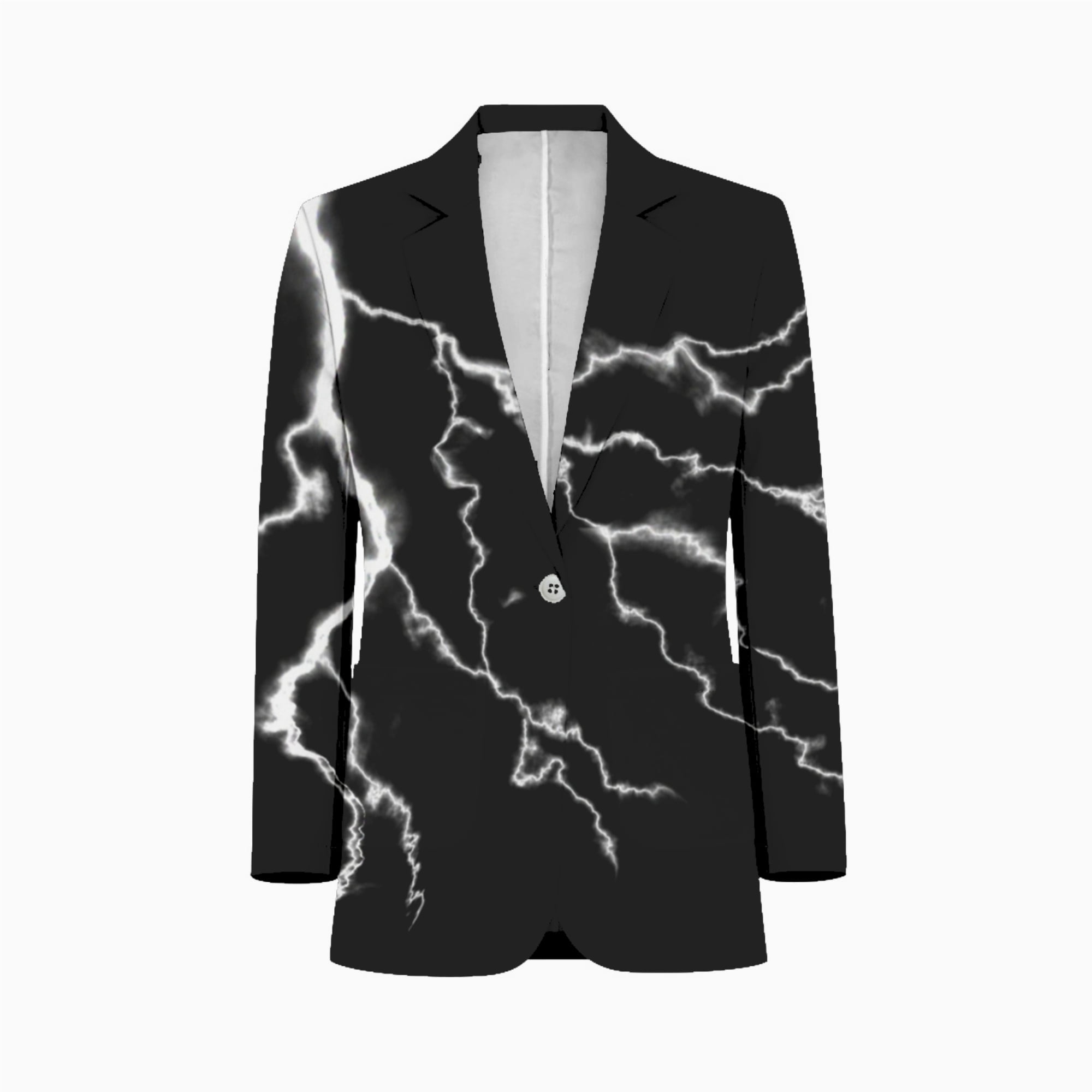 Black and white lightning Mens Suits Shawl Collar Slim Fit Suit Mens Groom Jacket Tuxedos for ...
