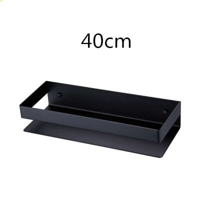 Black bathroom shelf stainless steel shower rack corner shelf square ...
