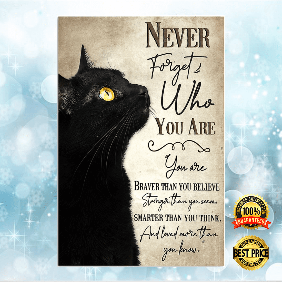 Black cat never forget who you are poster 16 x 24 Inch Poster - Walmart.com