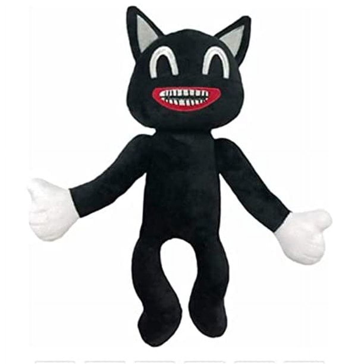 Black cat siren head plush toy Red teeth cat 37cm, The best gift for ...