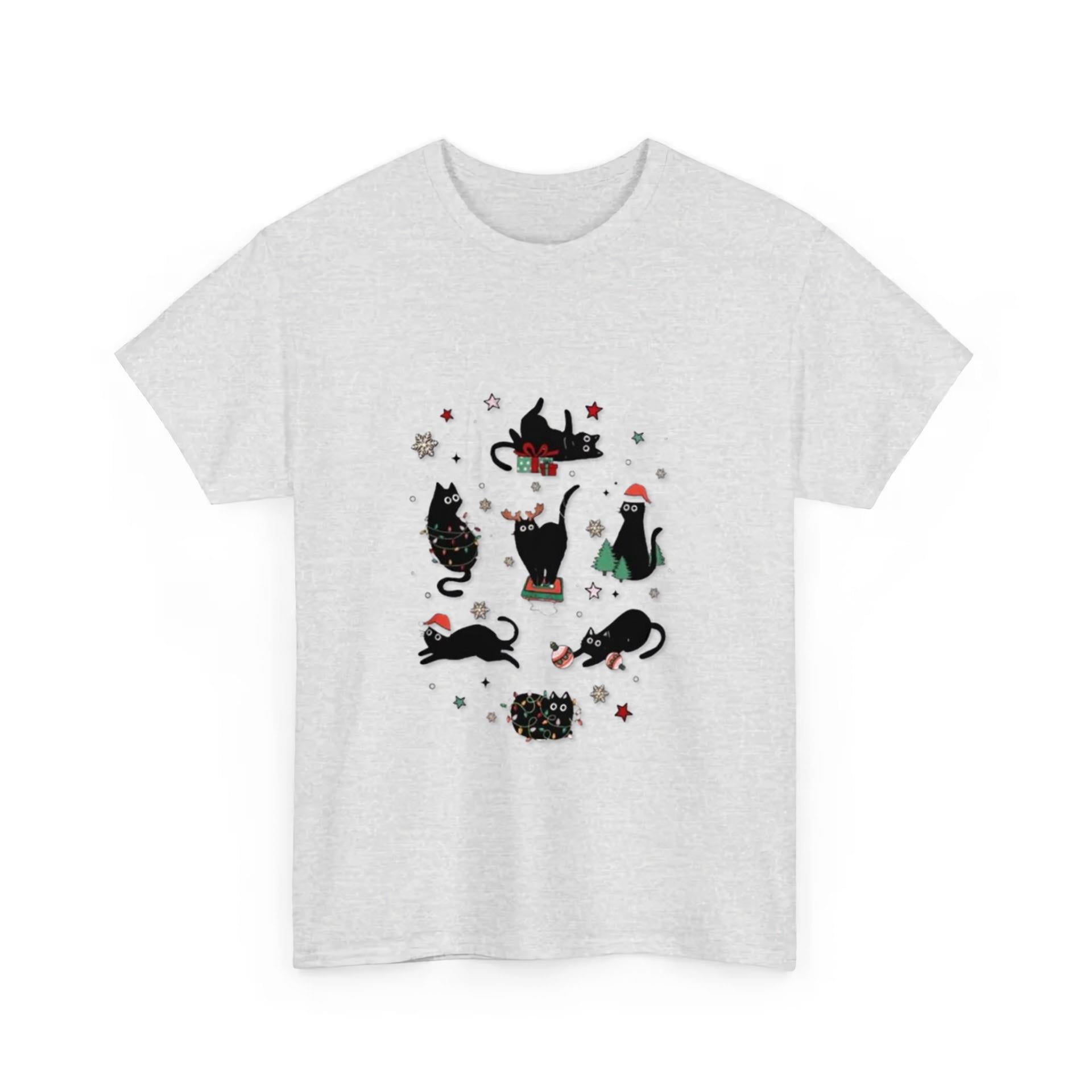 Black cats Christmas hat cat lover shirt-removebg-preview - Walmart.com