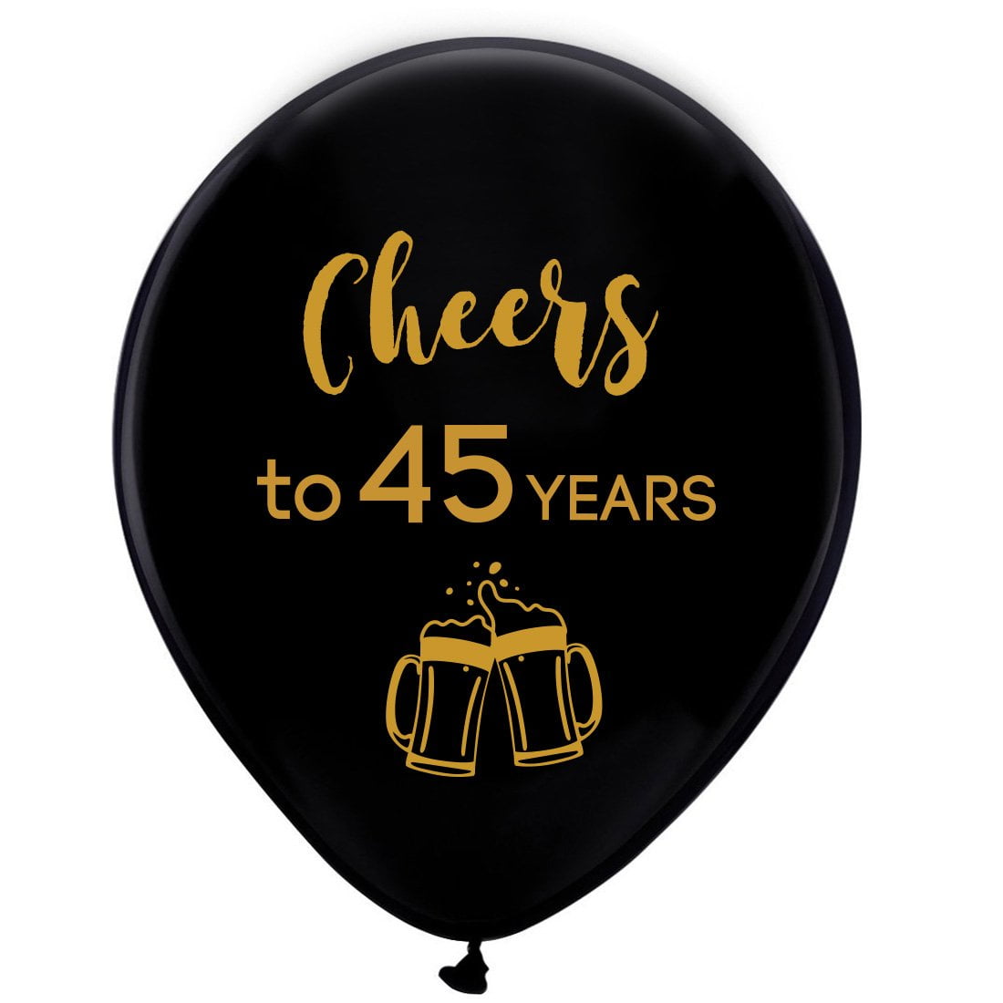 Black cheers to 45 years latex balloons, H2FSD12inch (16pcs) 45th ...