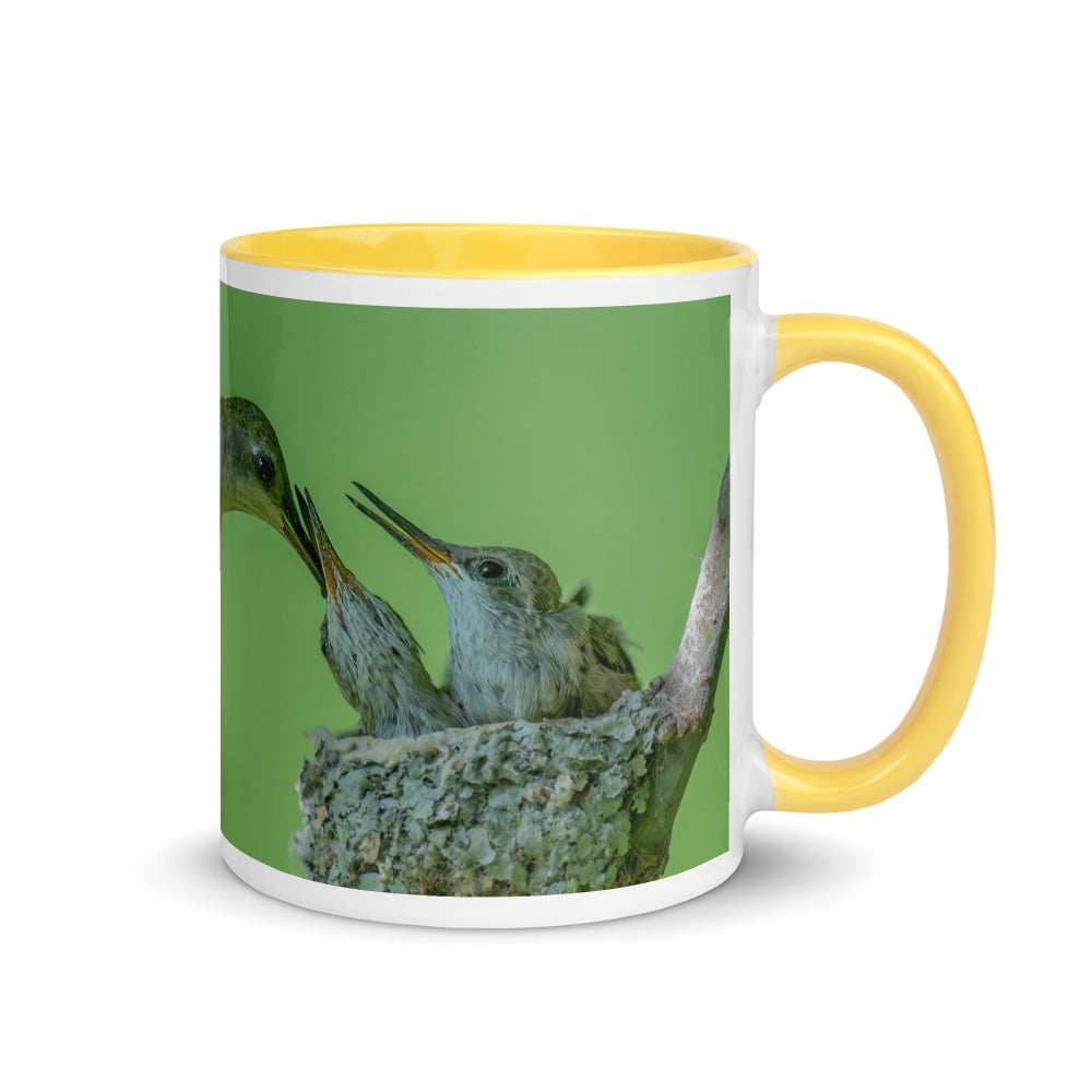 Black-chinned hummingbird - Mug with Color Inside (Yellow) - Walmart.com
