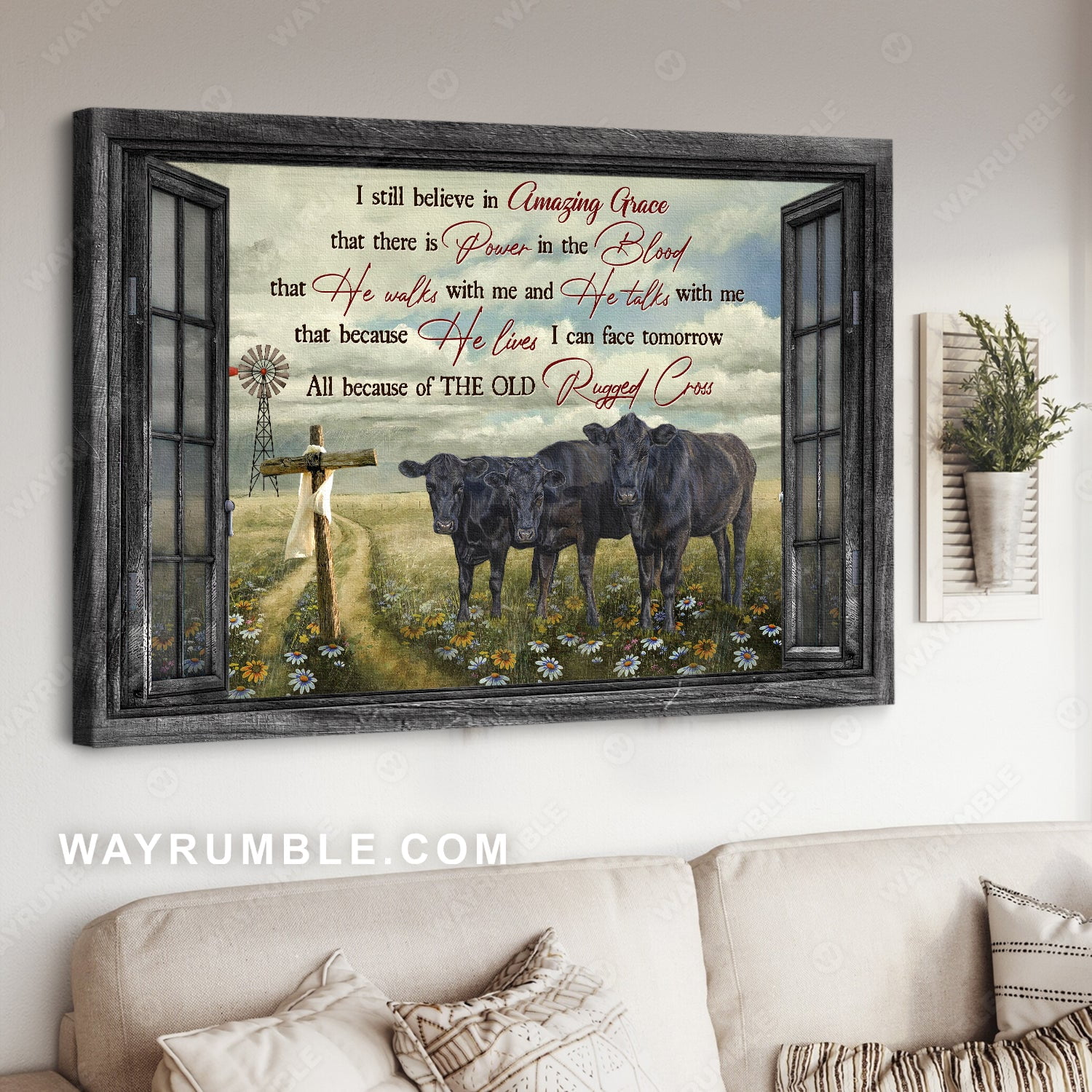 Black cow, Green meadow land, Daisy field, I still believe in amazing ...