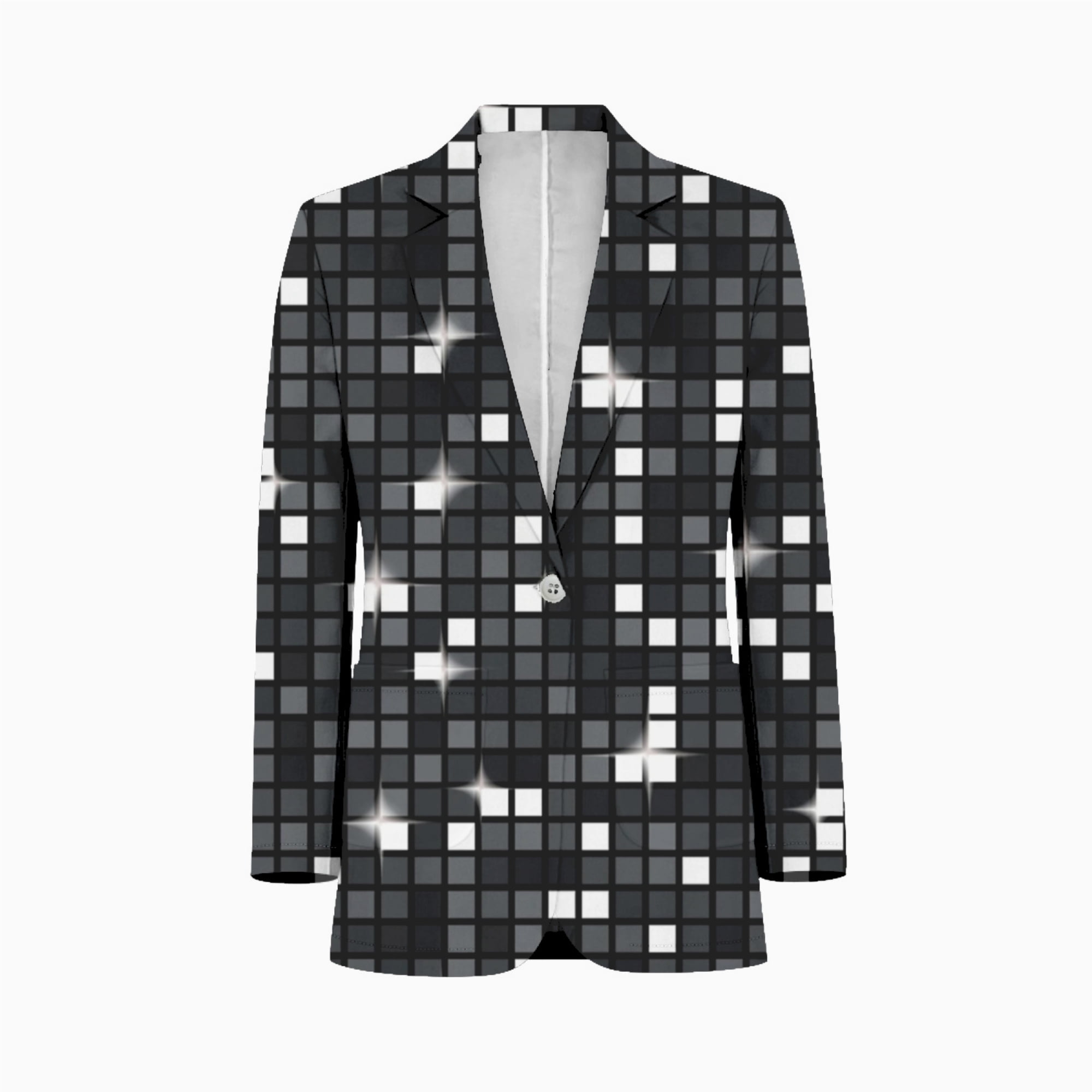 Black diamond Disco ball glitter Mens Suits Shawl Collar Slim Fit Suit ...