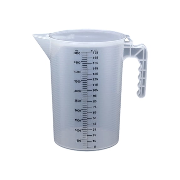 Black engraved measuring cup with dust cover and Transparentss scale ...