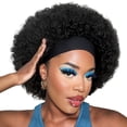 Black fluffy small curly wig daily commuting party style wig natural ...