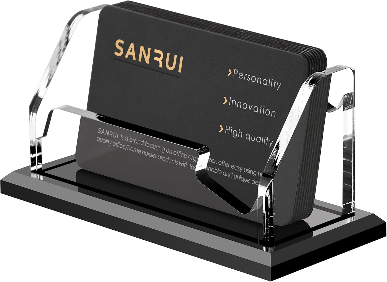 Black for Desk 1 Slot , Clear Acrylic Horizontal Name Card Stand Women ...