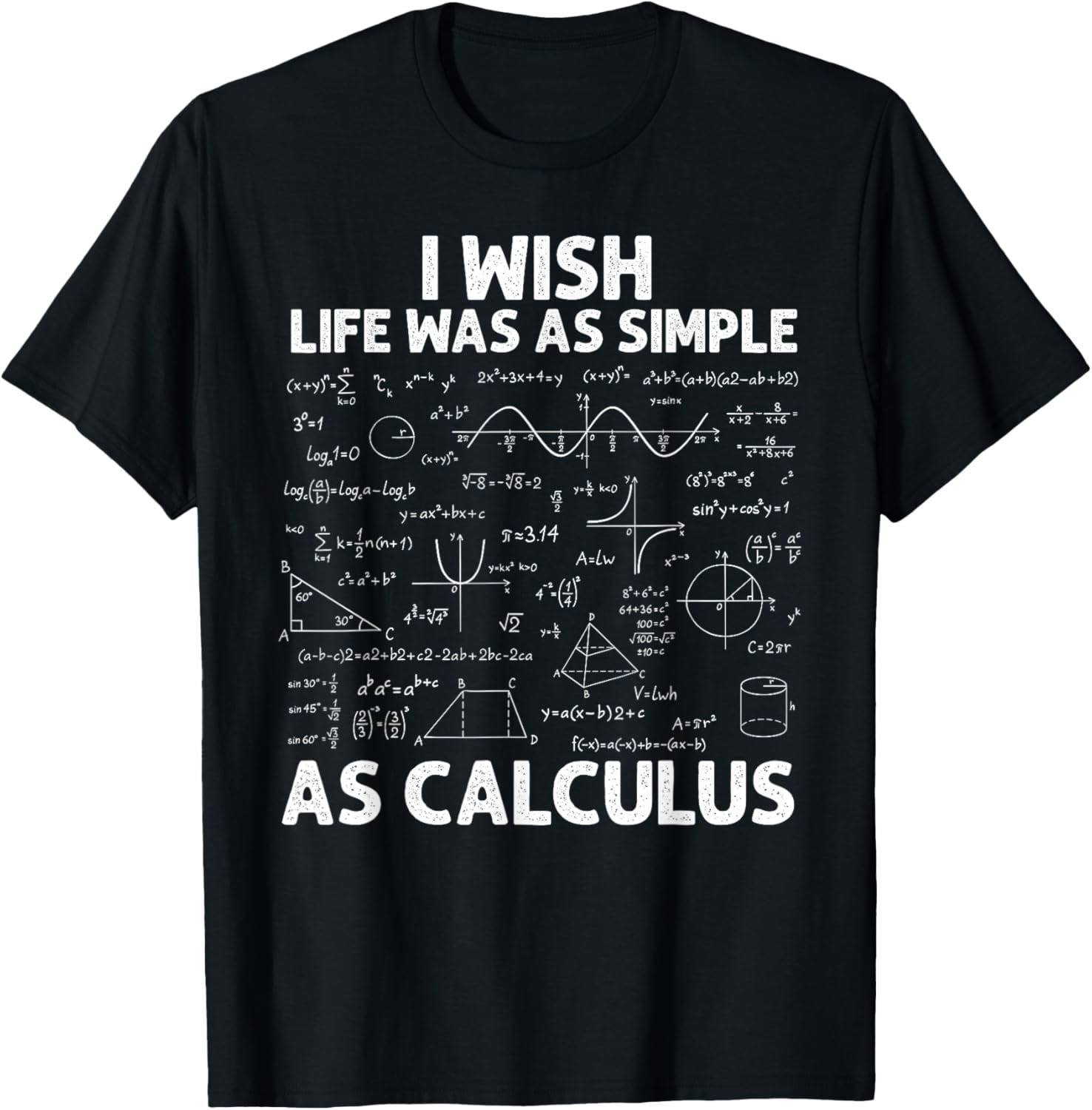 Black for both men and women Funny Calculus For Men Women Math Teacher ...