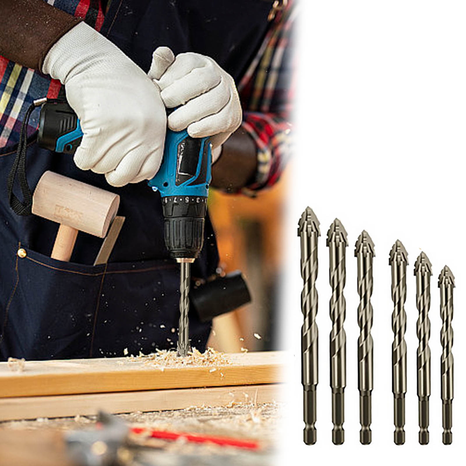 Black & friday Deal，Cyber & Monday Deal, Serrated Ceramic Drill Bit - 4 ...