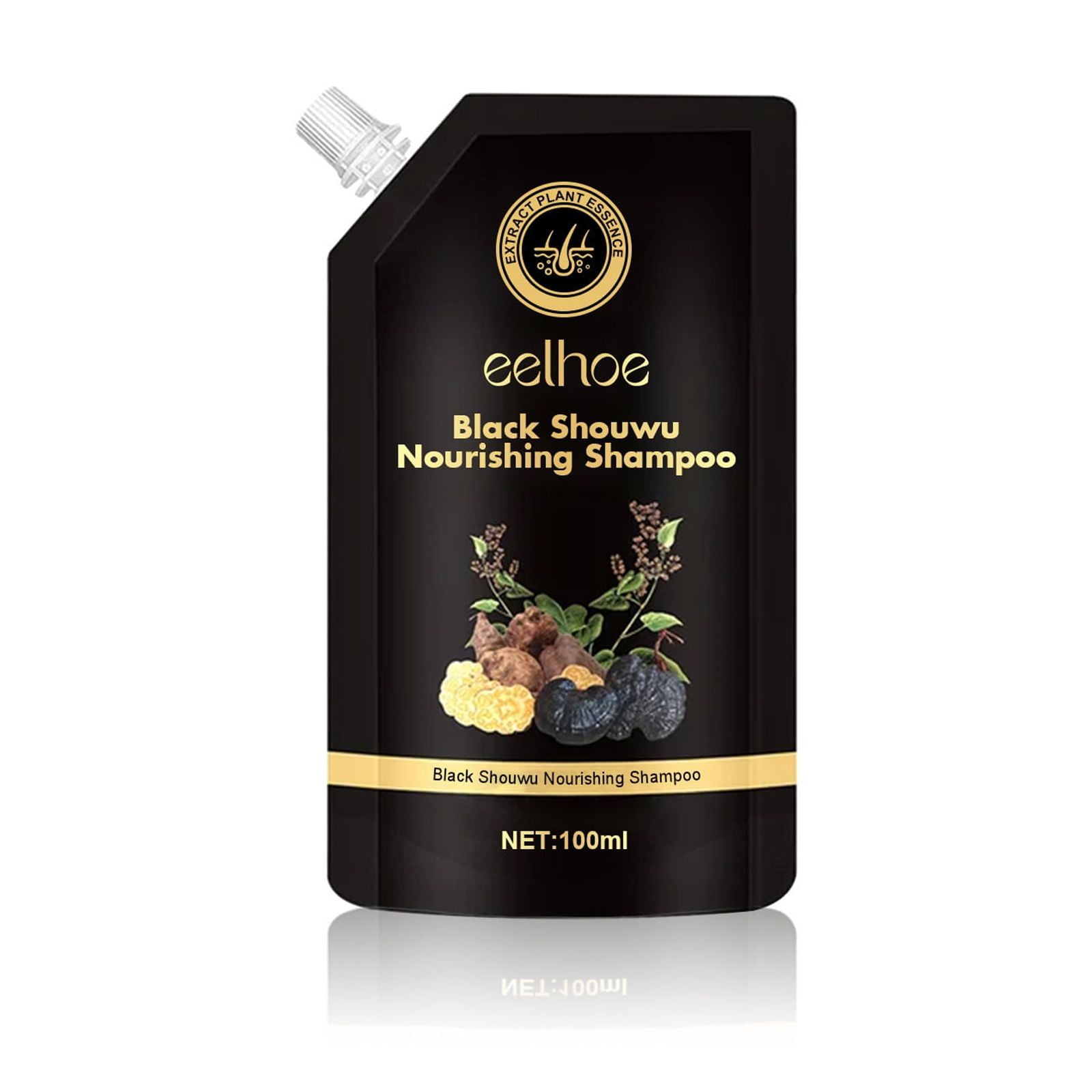 Black ganoderma multiflorum shampoo natural black hair thick ...