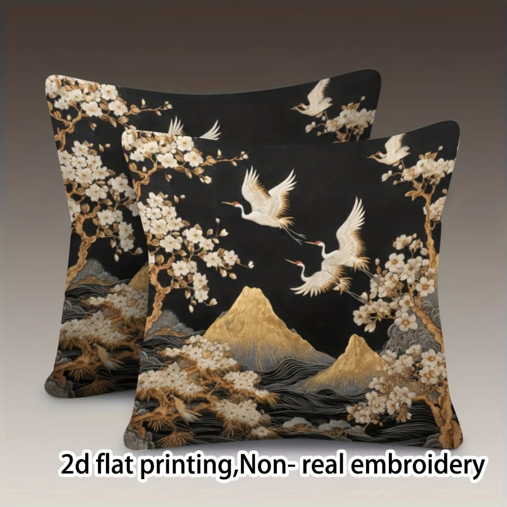 Black and gold two-tone set pillowcase with zipper, machine wash ...