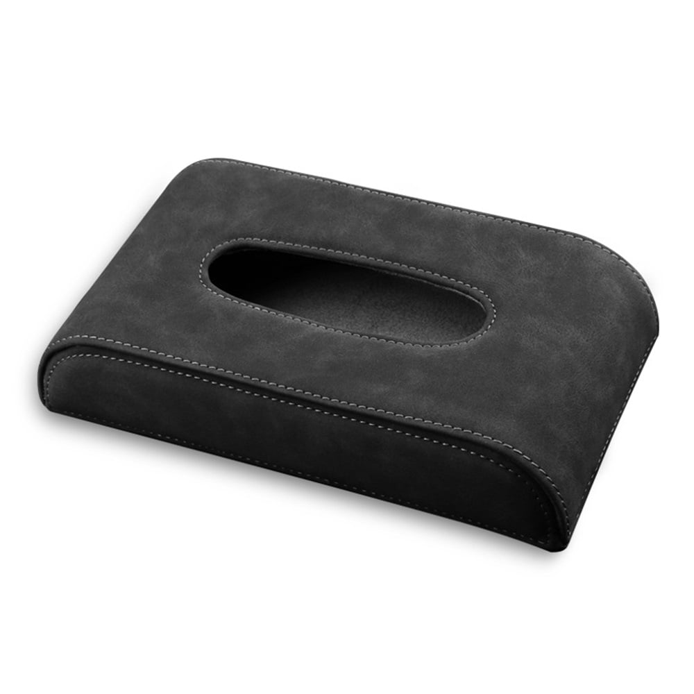 Black-gray Tissue Box suede Cover Rectangular Tissue Holder for Home ...