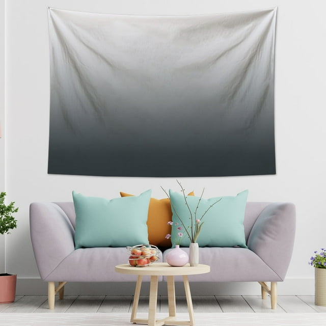 Black gray gradient Color tapestry modern minimalist solid color Wall ...