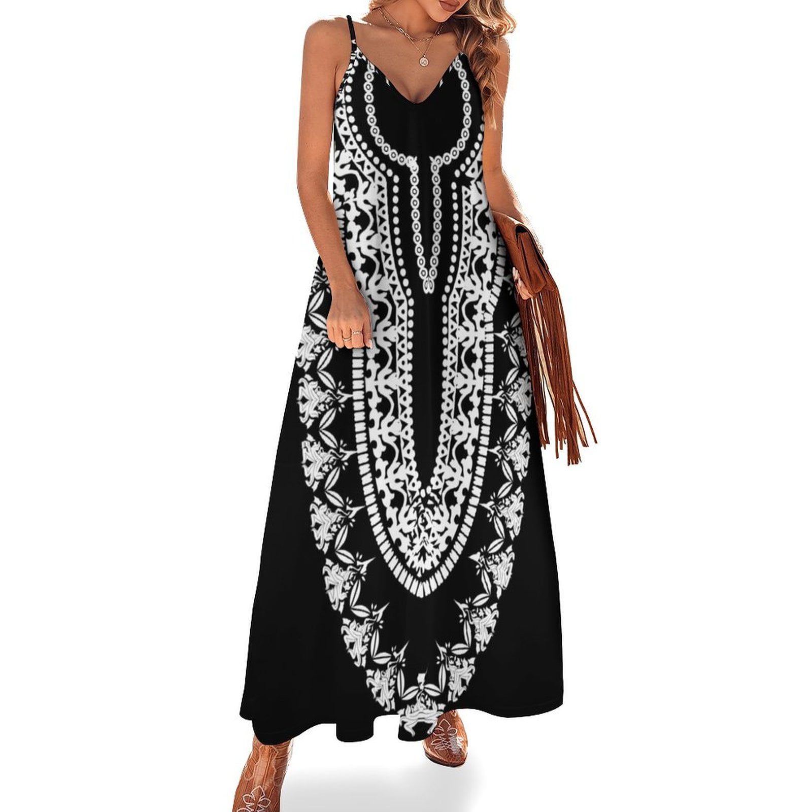Black iki Wakandan Sleeveless Dress women's summer dresses 2024 wedding ...