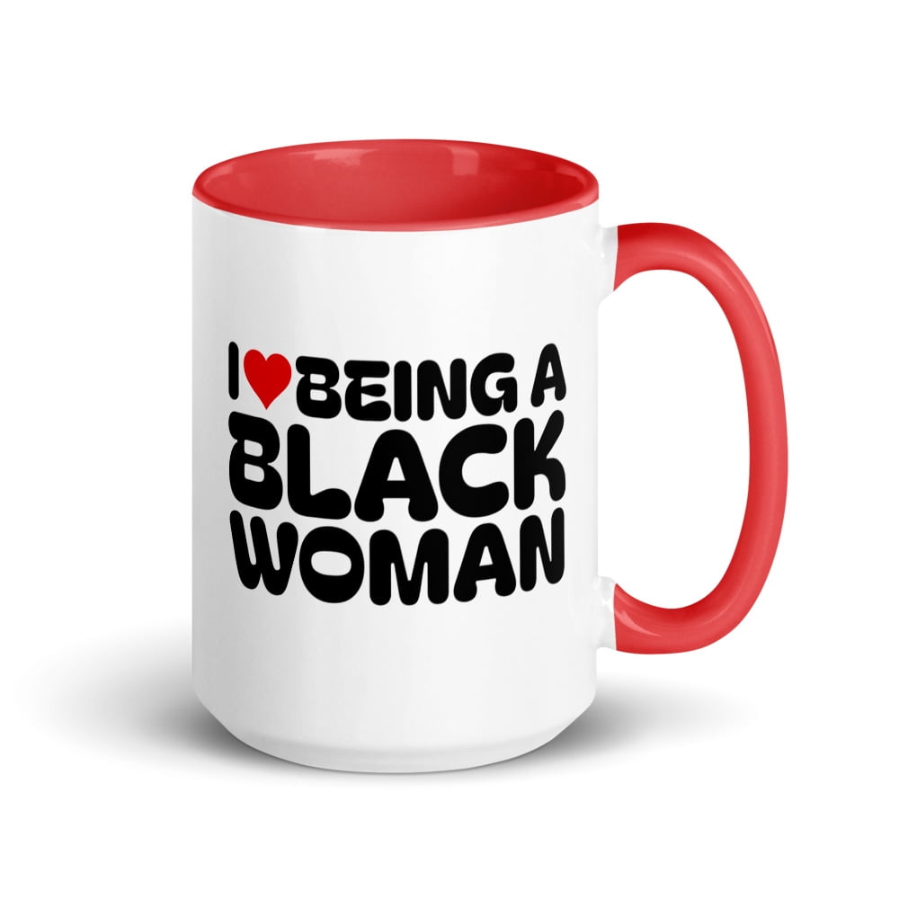 Black is Beautiful Mug with Color Inside, I Love Being a Black Woman ...