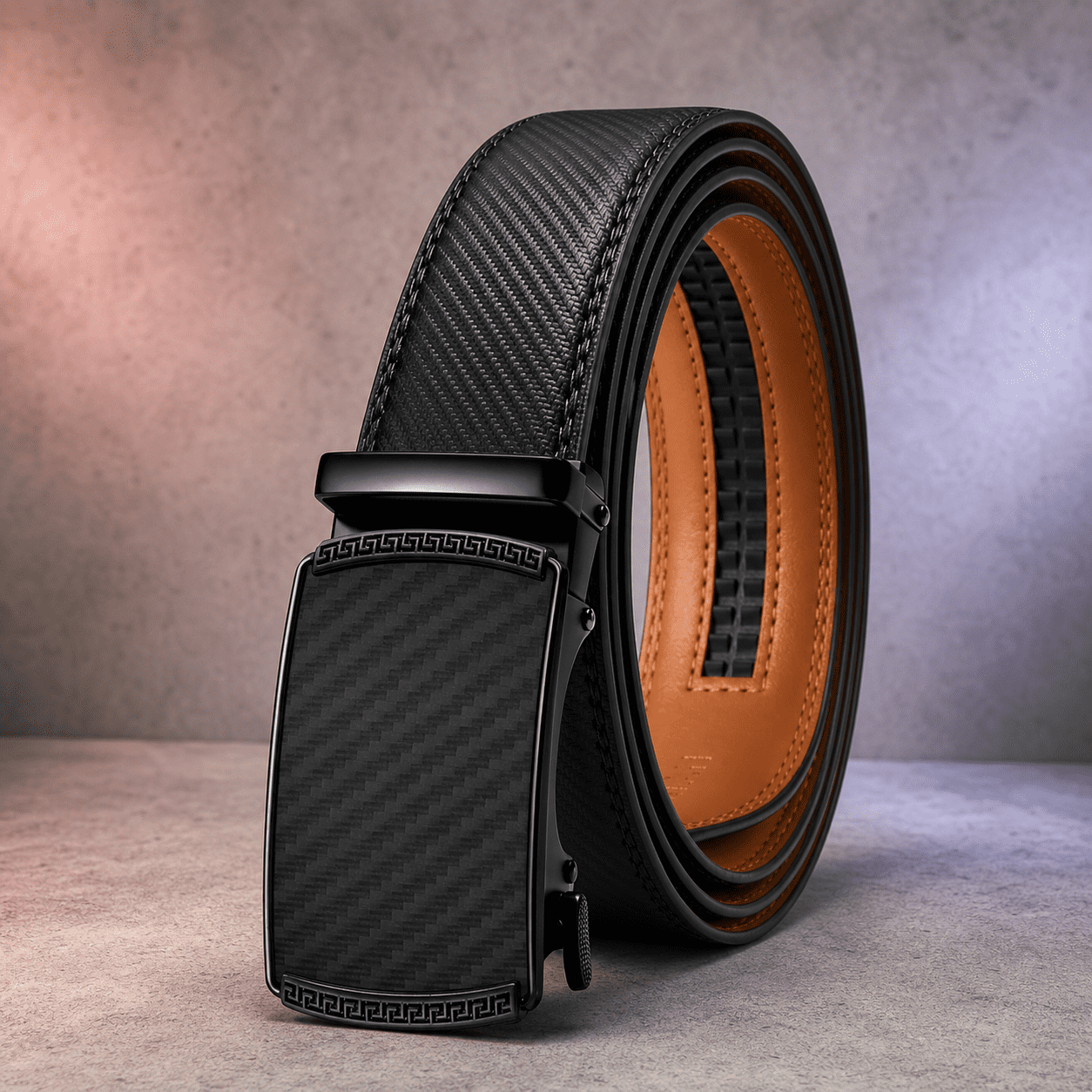 Black-knight 36" to 42" Waist Adjustable Leather Ratchet Belt for Dress ...