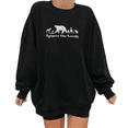 Black light tone nature slogan sweatshirt with polar animal print and ...