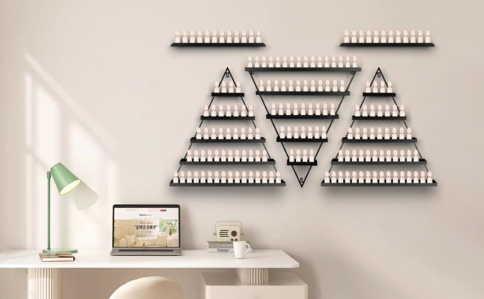 Black Metal Display Stand, Geometric Layered Storage Rack,Five-Layer ...