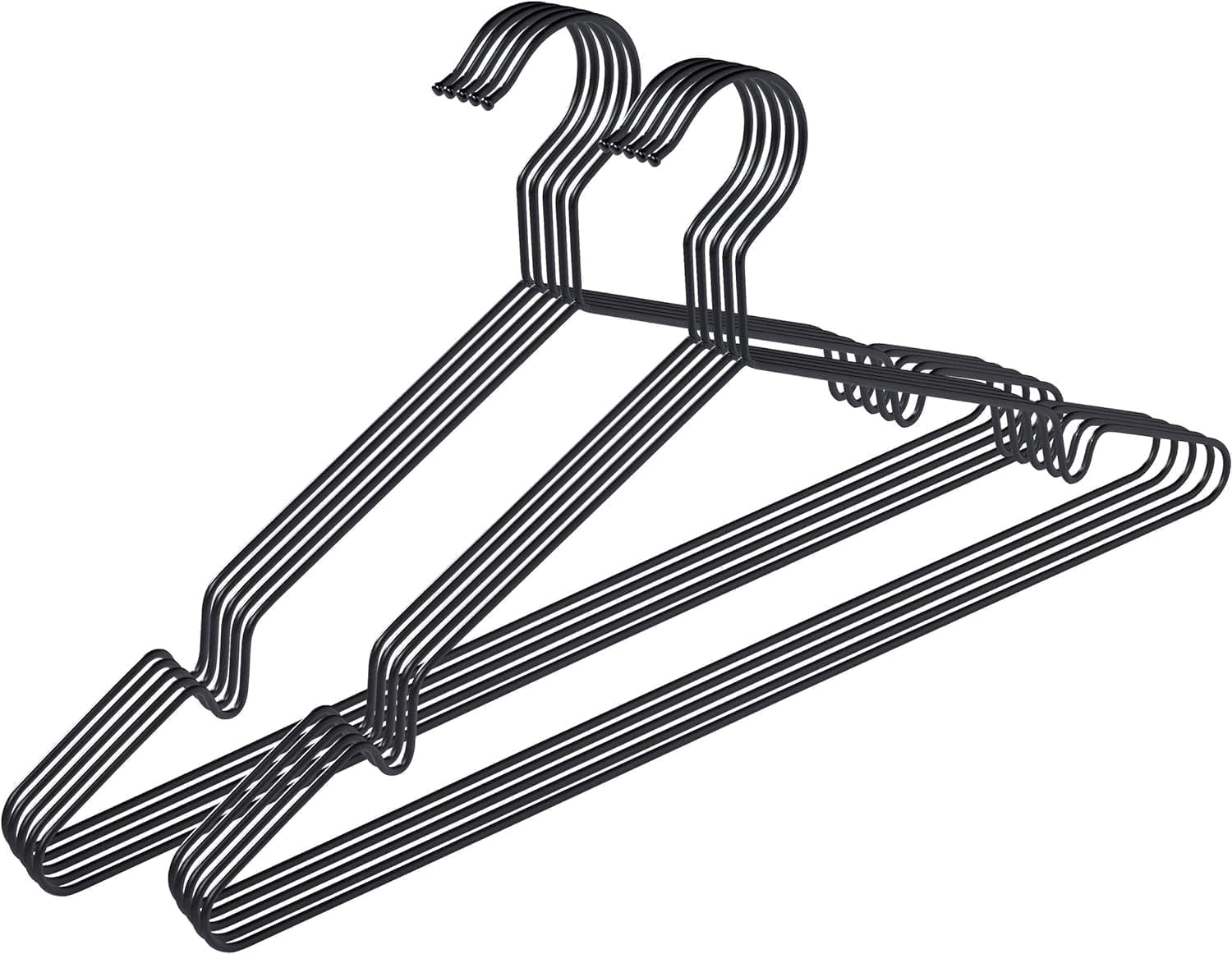 pamo Black Metal Clothes Hangers - 5,10 or 20 Stainless Steel Black ...