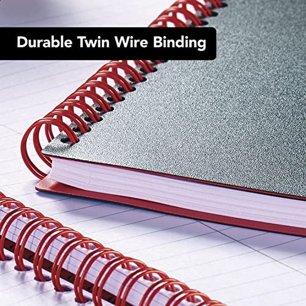 Black n' Red Business Notebooks, 3 Pack, Soft Cover, Twin Wire, 70 Sheets, 11" x 8-1/2", Black ...