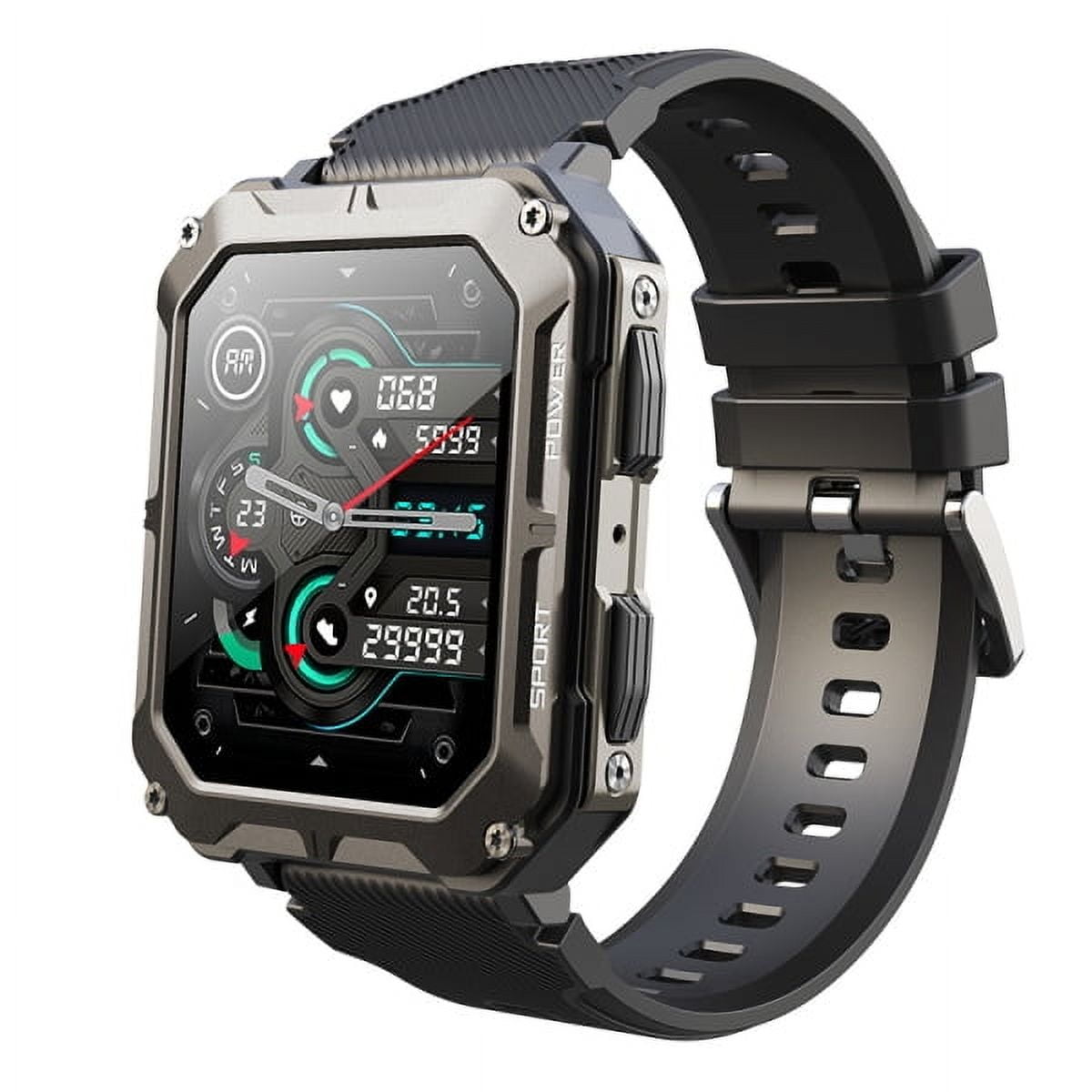 Black, new C20pro Bluetooth call smart watch, outdoor three-proof ...