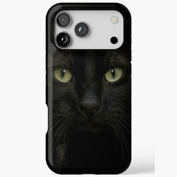 Black on Black Cat Design Protective Cover for iPhone 11 12 13 14 15 16 ...