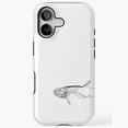 Black on White Tarpon Pen and Ink Fish Art Sea iPhone 11 12 13 14 15 16 ...