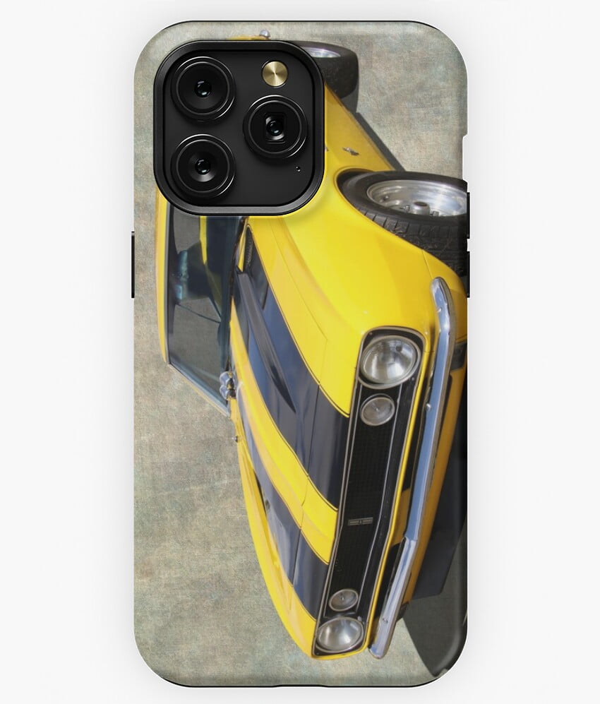 Black on Yellow Camaro Muscle Car G6641 Phone Case for iPhone17 16 15 ...