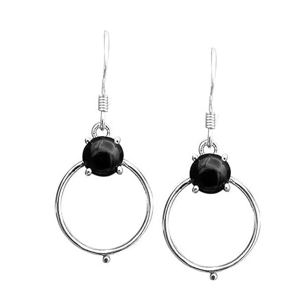 White Night 925 Sterling Silver Black Diamond Drop Dangle Chandelier Leverback Earrings Lever ...